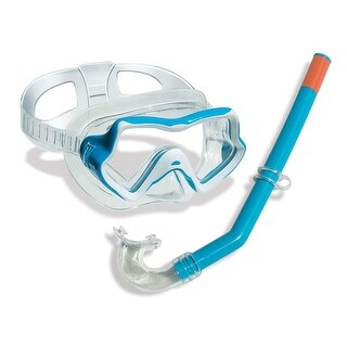 Blue Children's Water Sports Silicone Swimming Goggle and Snorkel Set ...