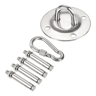 Ceiling Wall Mount Hook Pad Eye Plate with 4 Screws Stainless Steel ...