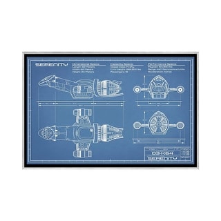 iCanvas "Serenity Firefly Spaceship Blueprint" by Action Blueprints ...