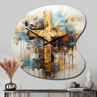 Divine Love Religious Cross III - Religious Landscape Large Wall Clock ...