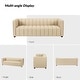 HULALA HOME Olinto Modern 83''W Genuine Leather Tufted Couch Sofa with ...