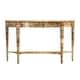 Astor 54"W Burl Wood Demilune Console Table - Bed Bath & Beyond - 37361824