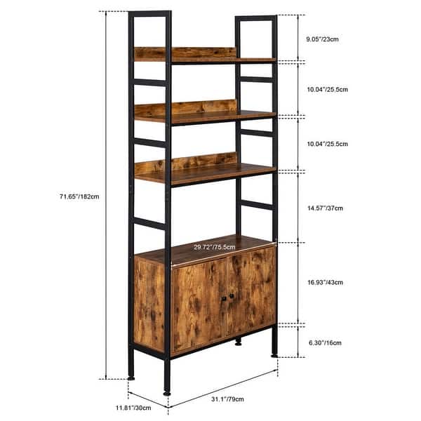4-Tier Free Standing Open Bookshelf Display Storage Rack - Bed Bath ...