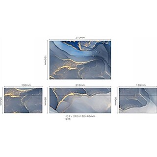 8" Blue and Gold Abstract Rectangular Storage Box - Bed Bath & Beyond ...