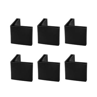 6 Pcs Black Plastic Angle Iron Foot L Shaped Edge Protector 40 x 40mm ...
