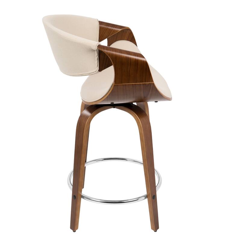 Carson Carrington Sauda 24" Fixed-Height Counter Stools with Bent Wood ...