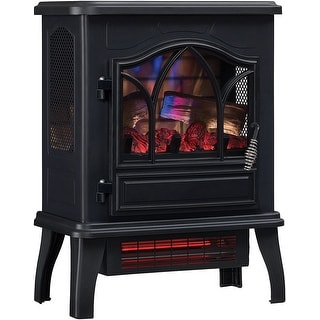 3D Black Infrared Electric Fireplace Stove - DFI-470-04 - Bed Bath ...