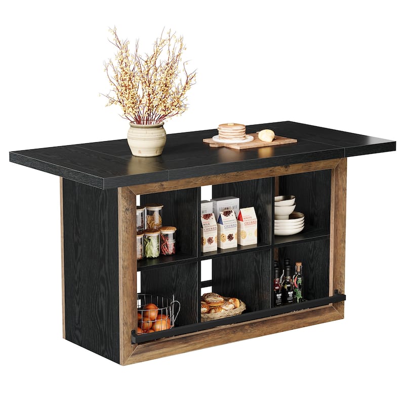 Kitchen Island with Storage, Counter Height Kitchen Island Table ...