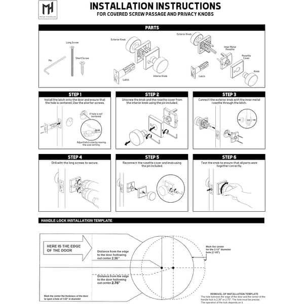 door knob fitting instructions