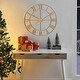 30 Inch Wall Clock Gold,Large Metal Roman Numeral Wall Clock Modern ...