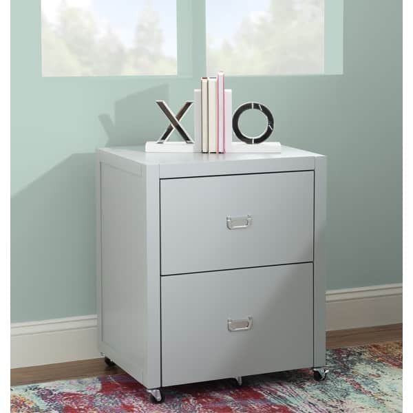 Linon Poppy Rolling File Cabinet - Overstock - 33066433