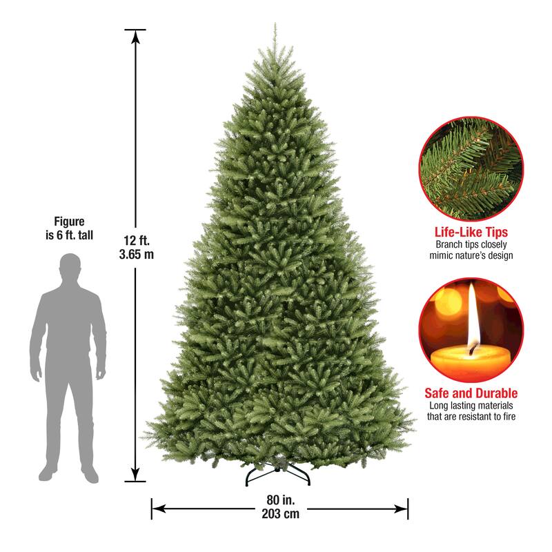 National Tree Company 12 ft. Dunhill Fir Christmas Tree - 12 Foot ...