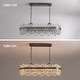 40 in. Modern Crystal Chandelier Graphite Black Rectangular LED Crystal ...