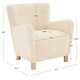 SAFAVIEH Couture Carey Faux Shearling Accent Chair. - 31 IN W x 27 IN D ...