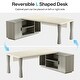 71-inch Executive Desk, Reversible L-shaped desk with Cabinet - Bed ...