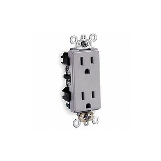 Receptacle: Decorator Duplex, 5-15R, 15 A, 125V AC, Ivory, 2 Poles ...
