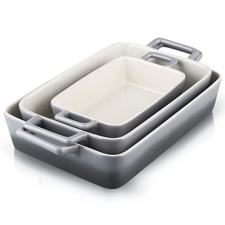 Bakeware Set, Ceramic Baking Dish, Rectangular Baking Pans for Cooking ...
