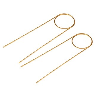 2Pcs Small Trellis Plant Support Rings Metal Stake Bracket Round Shape ...