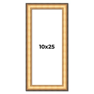 10x25 Frame Gold Plein Aire Solid Wood Picture Frame Width 2 Inches ...