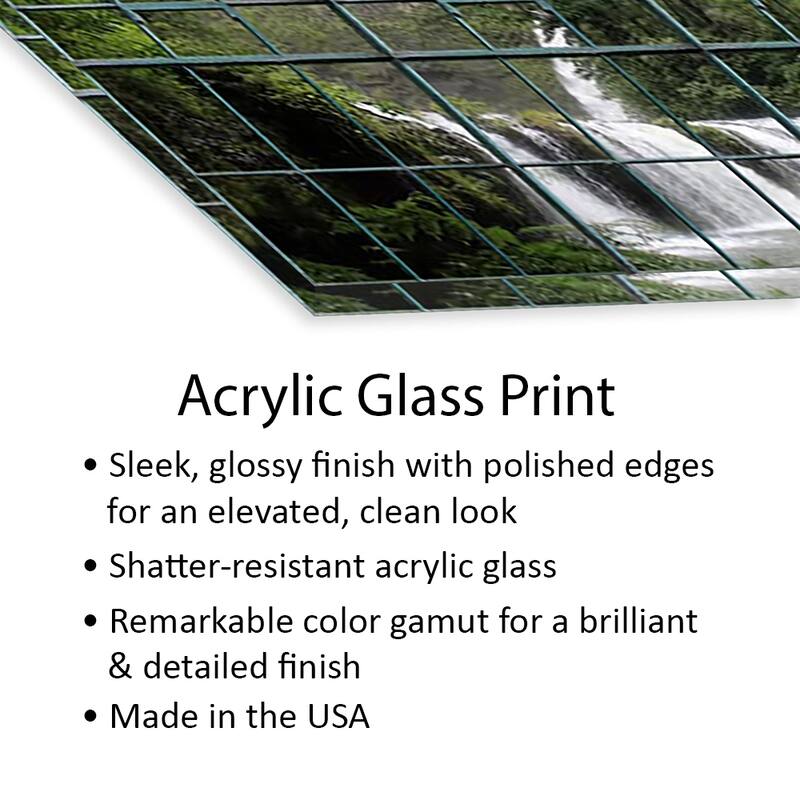Waterfall Window View Print On Acrylic Glass by Unknown Artist - Bed ...