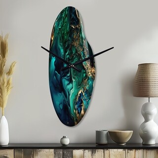 Abstract Geode Marble Green And Blue II - Abstract Marble Large Wall ...