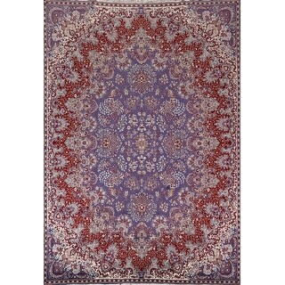 Blue Floral Kashan Turkish Area Rug Traditional Machine Made Carpet - 9 ...