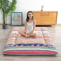 Boho Floral Pattern Japanese Floor Futon Mattress - Bed Bath & Beyond ...