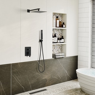 10 Inches Wall Mounted Shower System with Rough-in Valve - Bed Bath ...