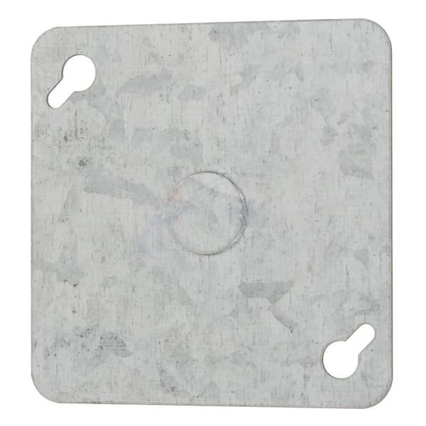 4 in.Square Galvanized Steel Box Cover in Galvanized Steel American ...