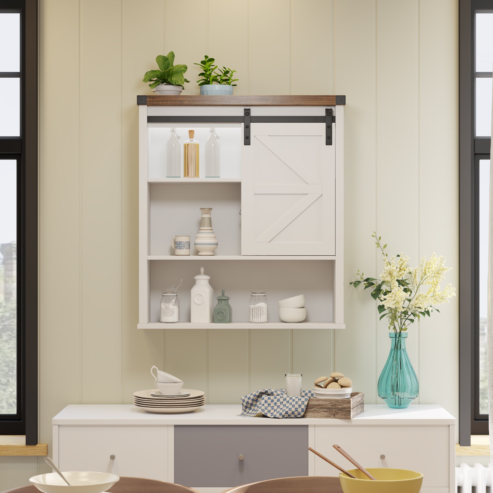 Oak Finish Wall Cabinet - Bed Bath & Beyond