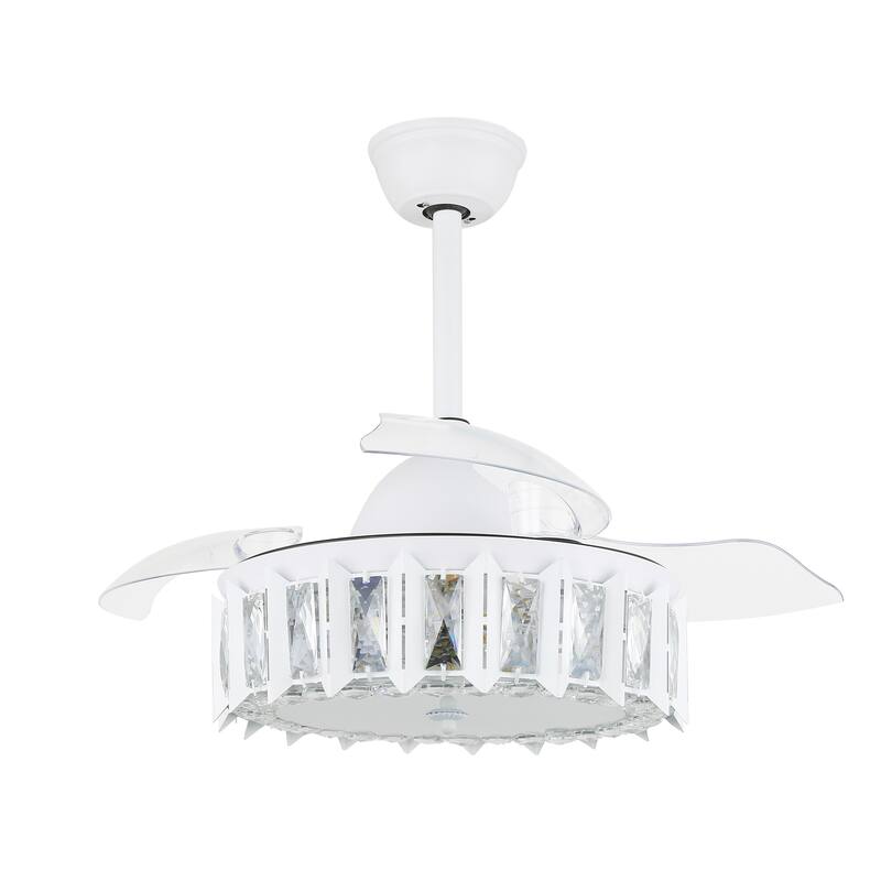 Cusp Barn 36 Inch Retractable Ceiling Fan with Lights and Remote 3 ...