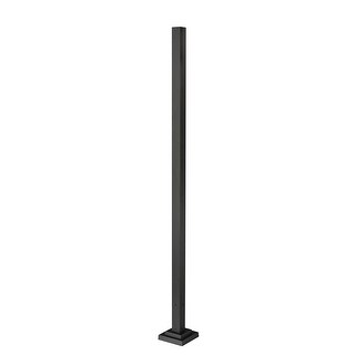 Outdoor Post 96 inch Black Square Outdoor Posts + Hardware - Bed Bath ...