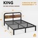 Heavy Duty Anti-Sway 40 Inch Iron Bed With Solid Wood Headboard - Bed ...