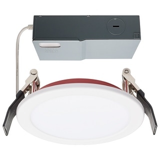 10W LED Fire Rated 4 in. Direct Wire Downlight Round Shape White Finish ...