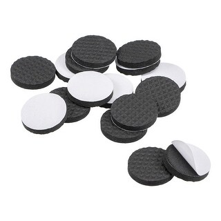 Furniture Pads Adhesive EVA Pads 25mm Dia 4mm Thick Round Black 48Pcs ...