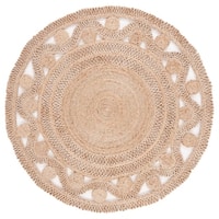 SAFAVIEH Natural Fiber Agneta French Country Round Jute Rug - On Sale ...
