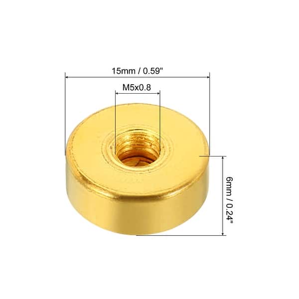 20pcs M5 Cap Nut Acorn Nut Screw Cap Insert Bolt Cover Flat ...