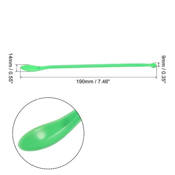 1Pcs 7.48" Micro Lab Spoons Plastic Powders Sampling Measuring Spoon ...
