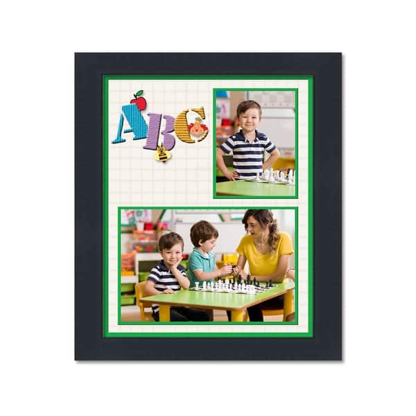 Black Wood Frames with Sports Mat Inserts for School and Team Photos ...