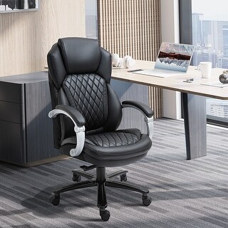 Computer Desk Chair with High Back Diamond Stitching - Bed Bath ...