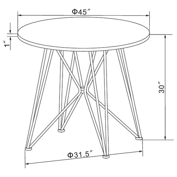Rennes Round 45-inch Wood Top Dining Table Gunmetal - Bed Bath & Beyond ...
