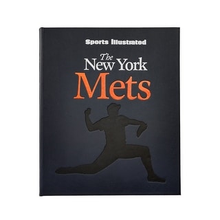 Graphic Image The New York Mets Coffee Table Book, Leather, Navy - Bed ...
