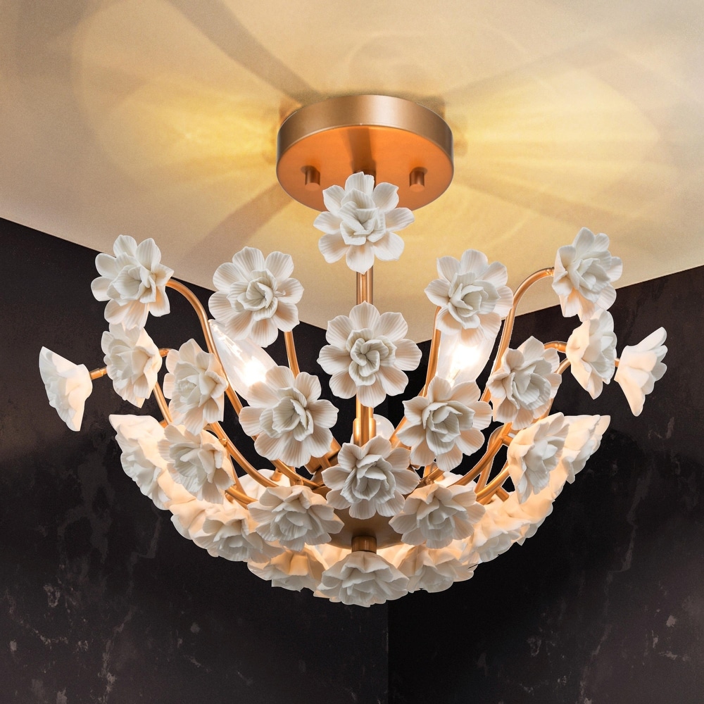 Cotia Mid-century Modern Bowl Chandelier 3-light Ceiling Light Handmade ...