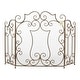 Modern Scroll Fireplace Screen - 27.00" x 10.50" x 31.50". - Bed Bath ...