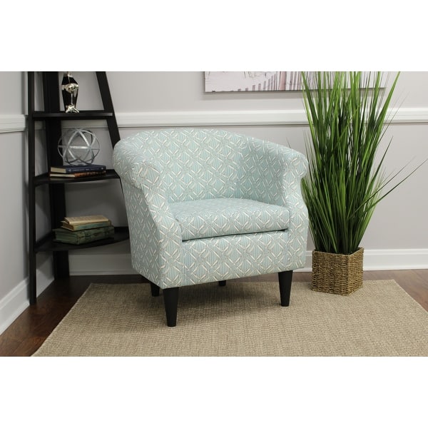 Light Blue Club Chair with Slope Arms, 32-inch Height, 30.5-inch Width ...