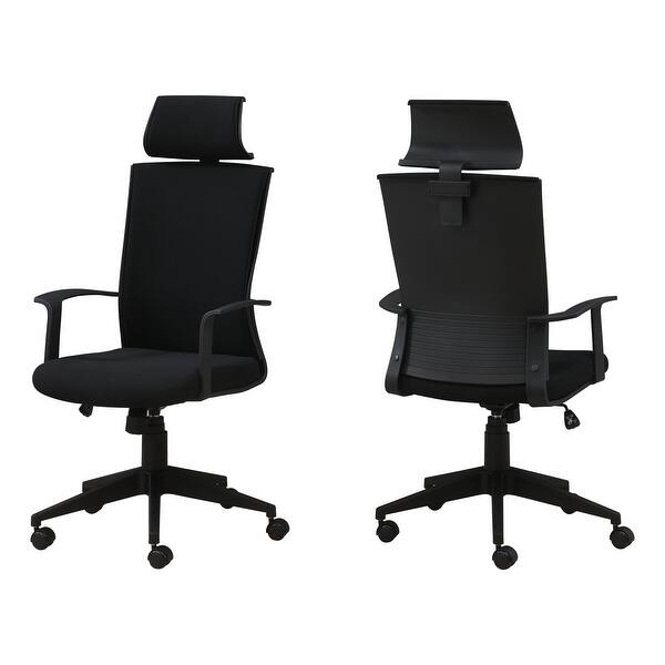 Monarch High Back Computer Desk Headrest Swivel Office Chair,Black ...