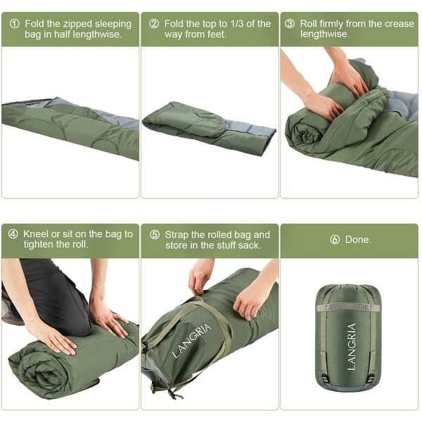 rolled sleeping bag