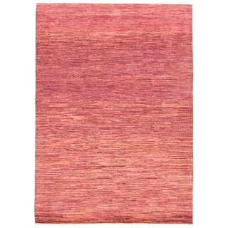 ECARPETGALLERY Hand-knotted Pak Finest Gabbeh Pink Wool Rug - 5'1 x 7'0 ...
