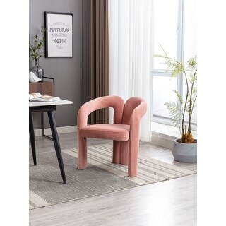 Velvet Accent Chairs Rounded Footprint Side Chairs, Barrel Chairs ...