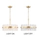 Casandra 6-light Drum Glass Strip Chandelier - Bed Bath & Beyond - 36050985